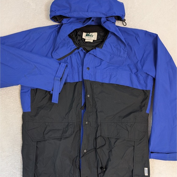 REI | Jackets & Coats | Vtg Rei Goretex Jacket Mens L Blue Black ...